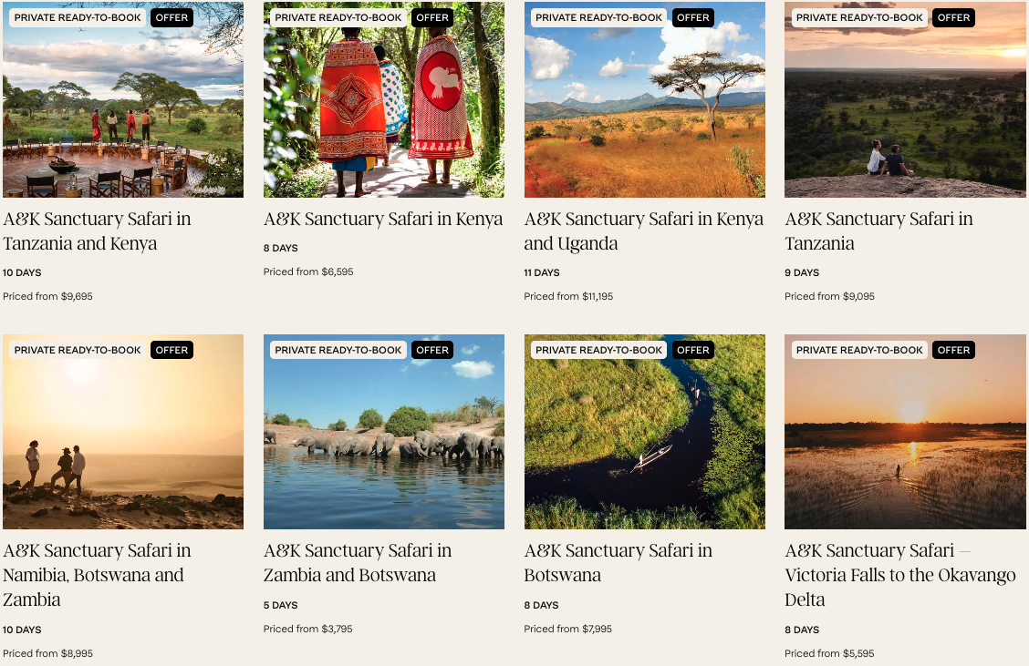 Abercrombie & Kent Tailormade Offer