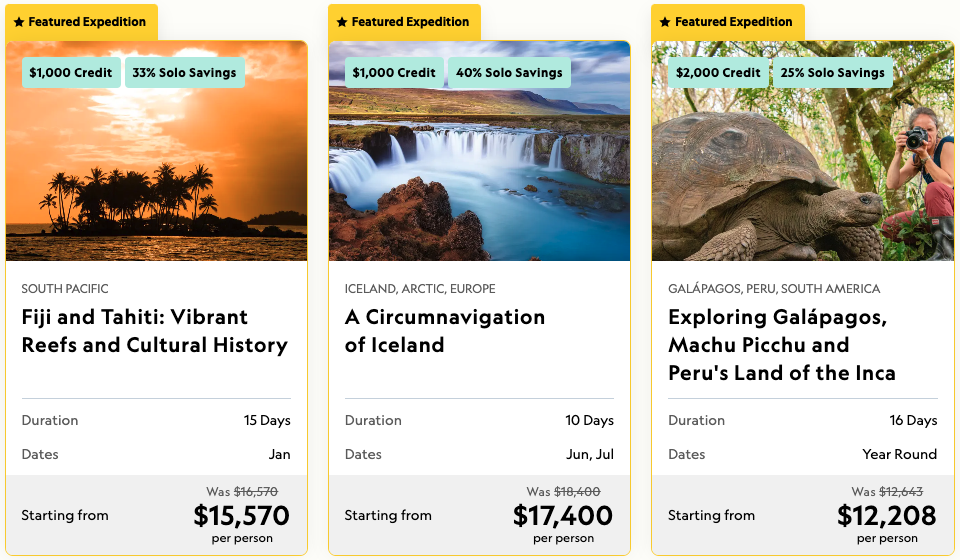 Lindblad Expeditions Gift of Exploration