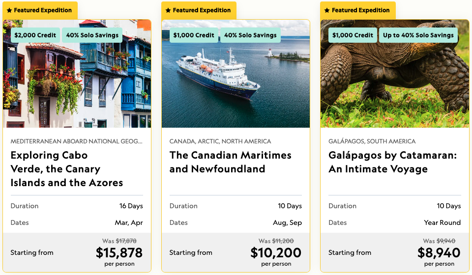 Lindblad Expeditions Gift of Exploration