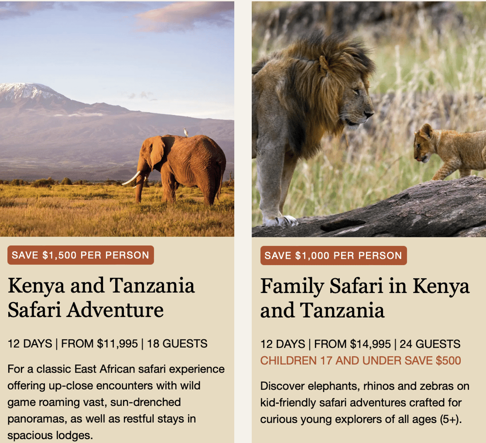 Abercrombie & Kent Small Group Journeys Offer